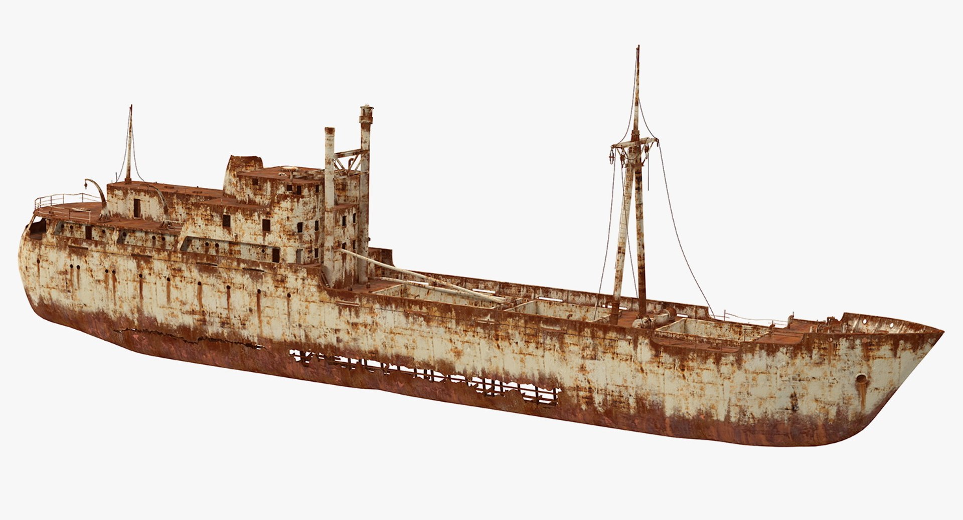 3D rusty ship wreck - TurboSquid 1408352