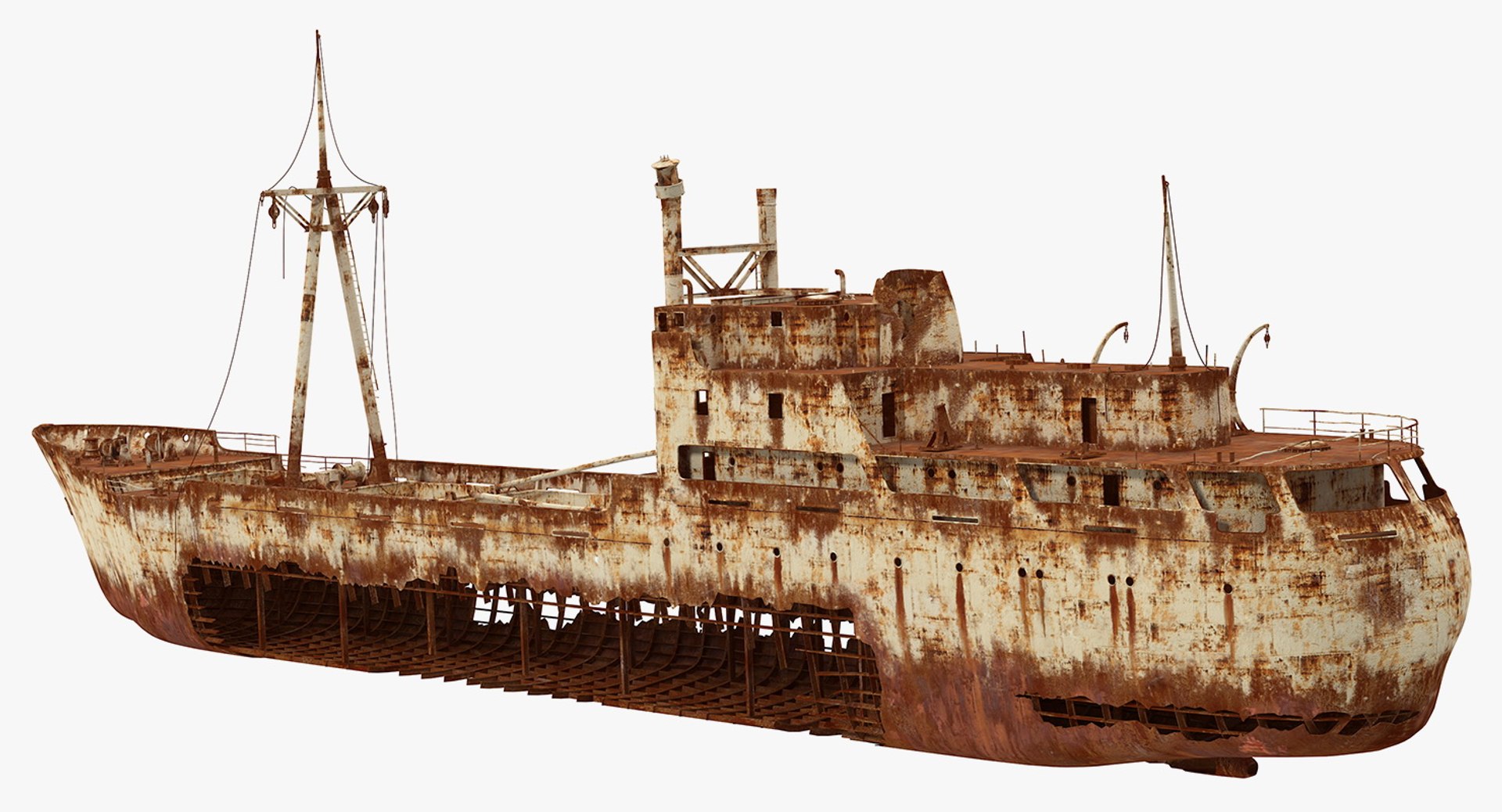 3D rusty ship wreck - TurboSquid 1408352