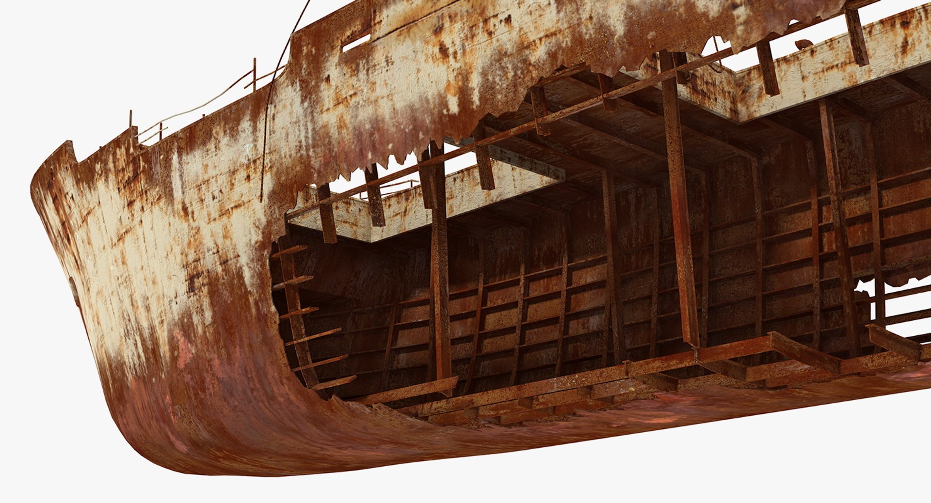 3D rusty ship wreck - TurboSquid 1408352