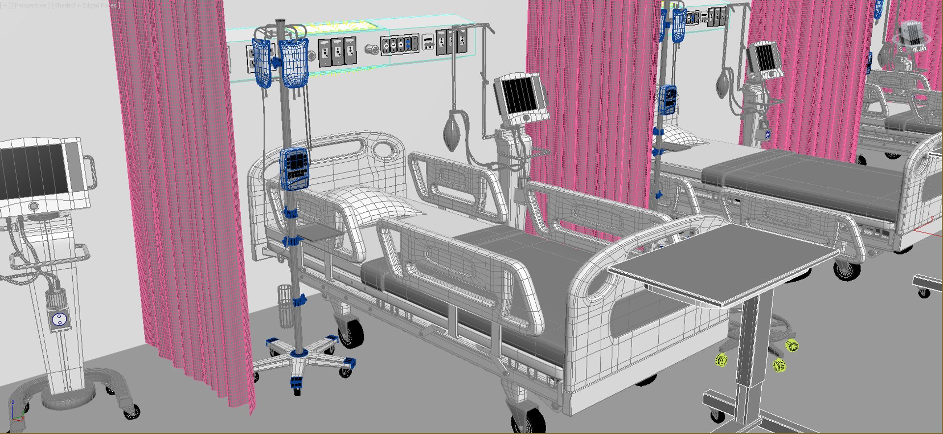 3D Medical Recovery Room Scene - TurboSquid 1548436