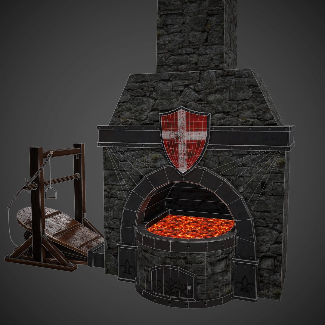 3d model blacksmith smith furnace