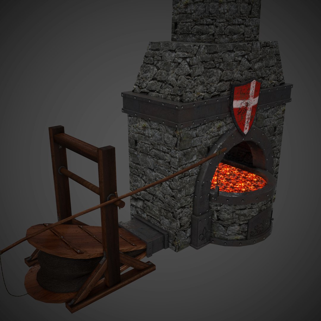 3d model blacksmith smith furnace