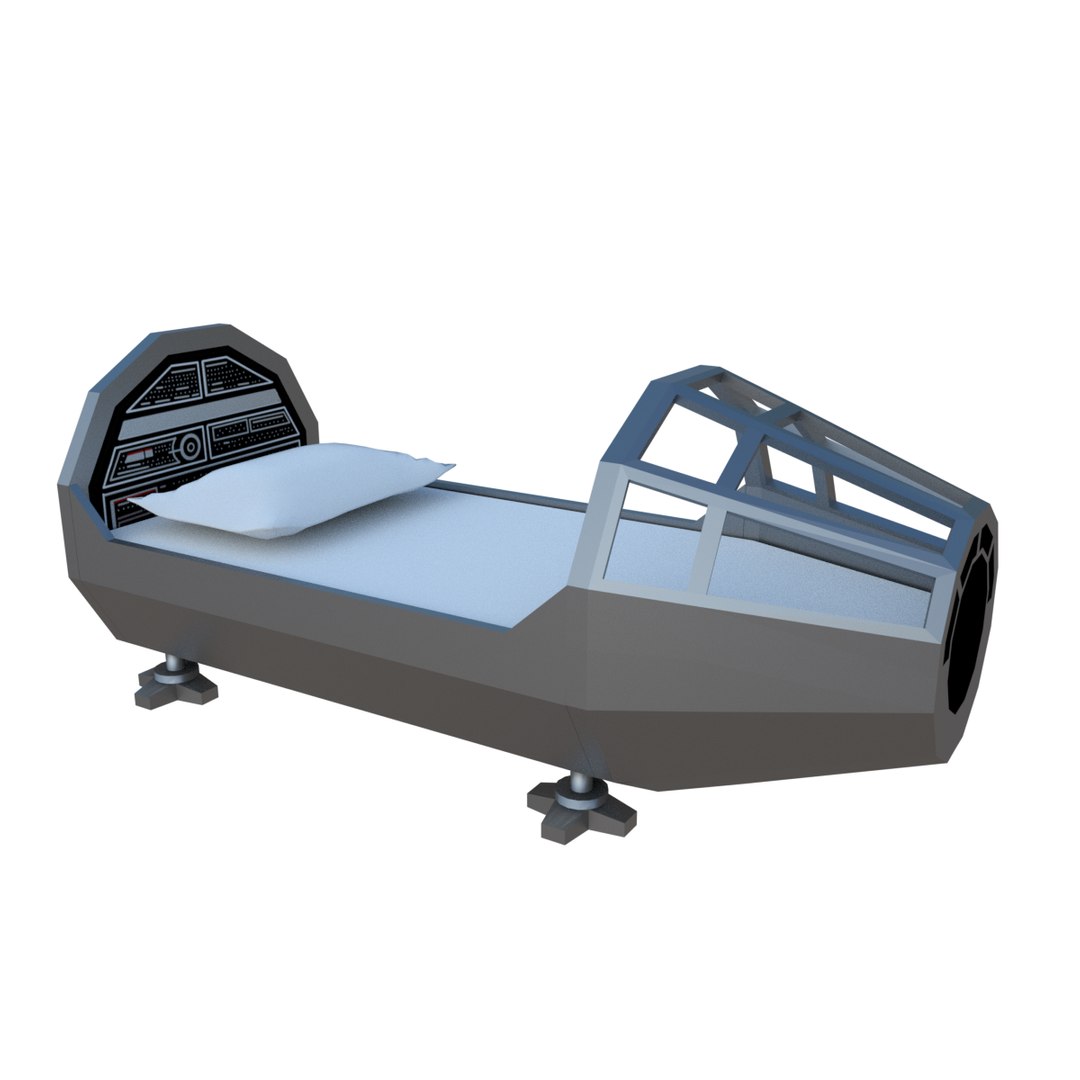 Low-poly Sci-fi Bed 3D Model - TurboSquid 1171002