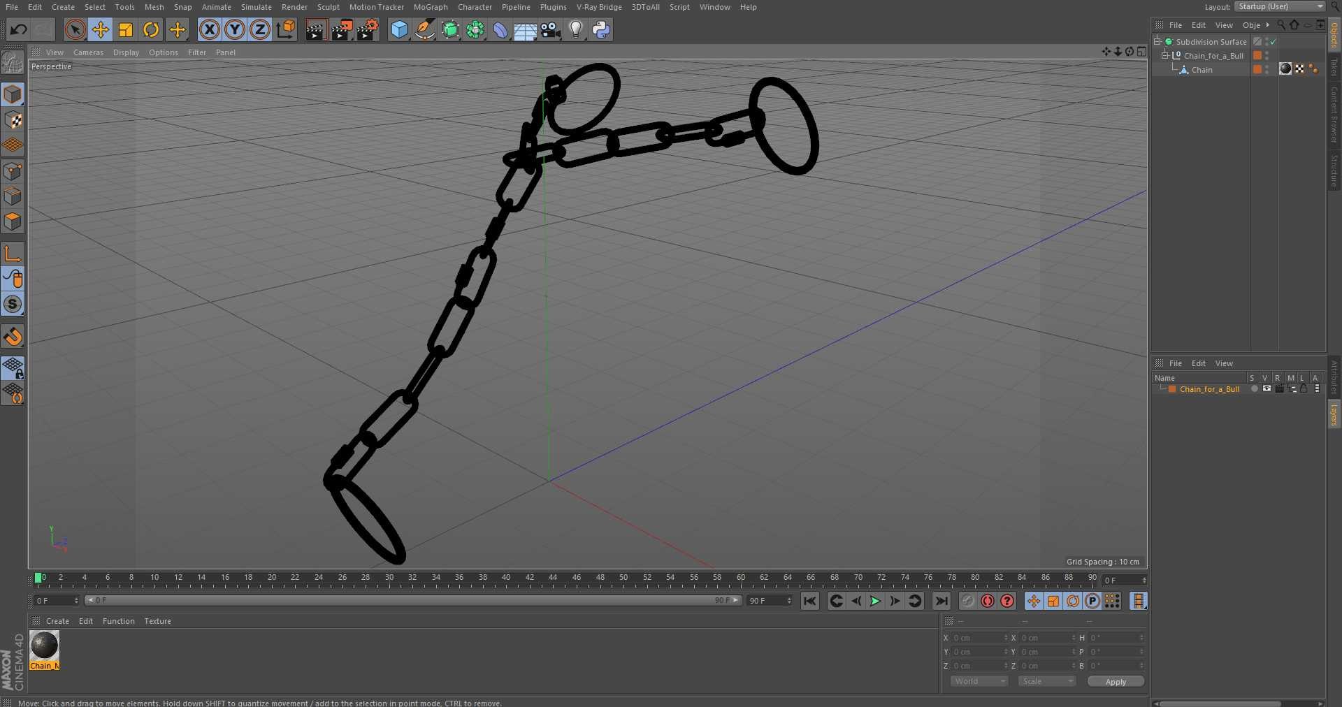 3D Model Chain For A Bull - TurboSquid 2167674