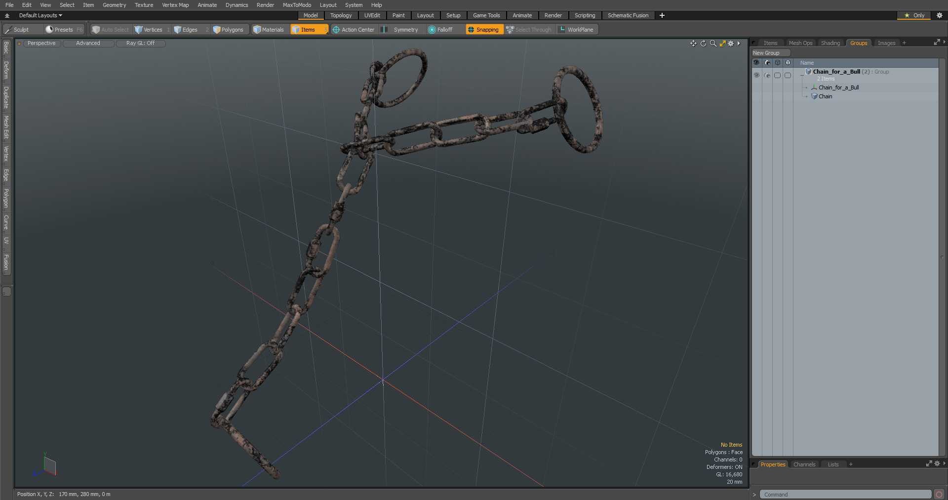 3D Model Chain For A Bull - TurboSquid 2167674