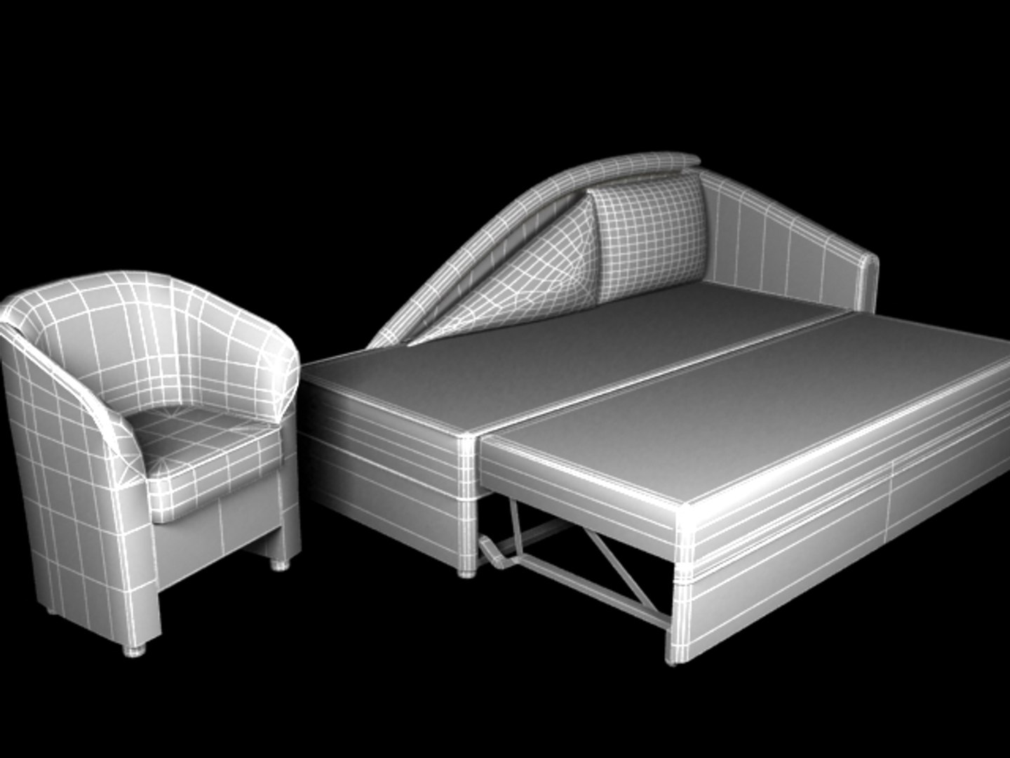 Furniture Sofa-bed 3d Model