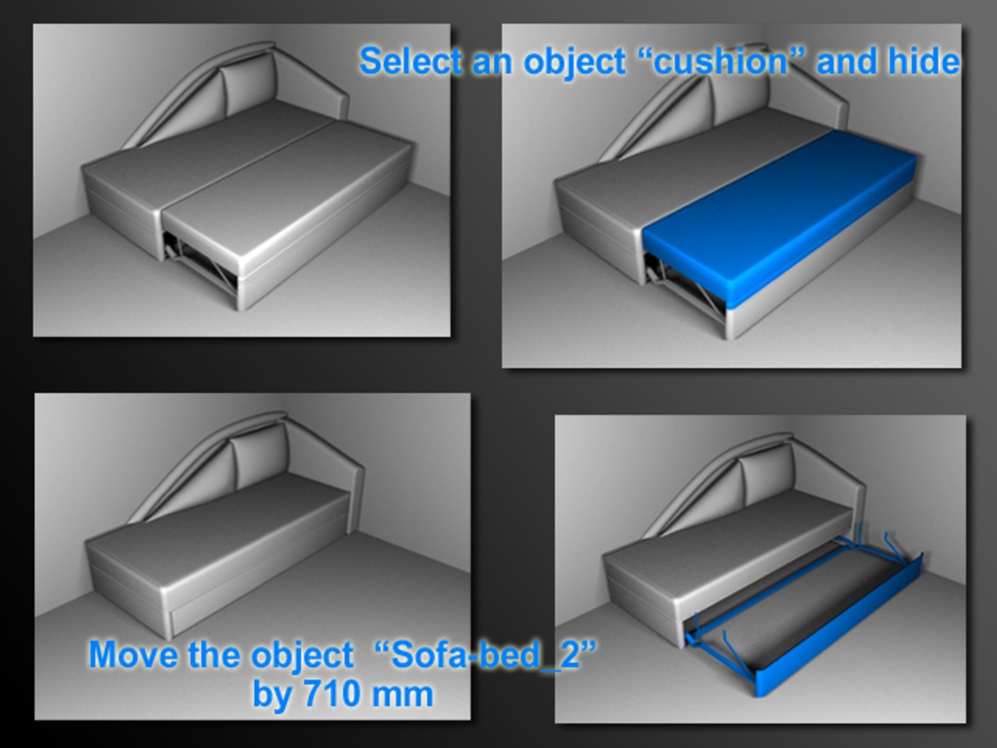Furniture Sofa-bed 3d Model
