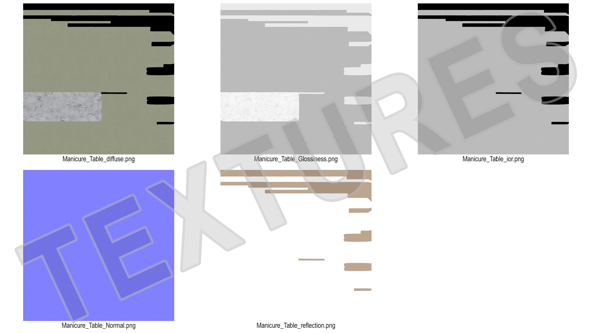 Manicure Table 3D - TurboSquid 2070493