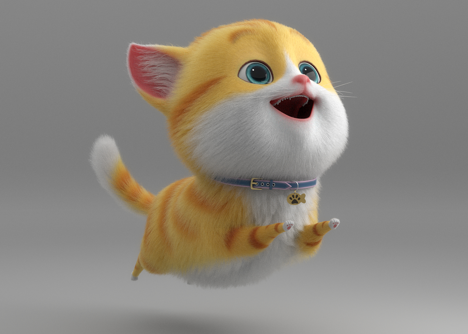 3D cartoon cat rigged model - TurboSquid 1610488