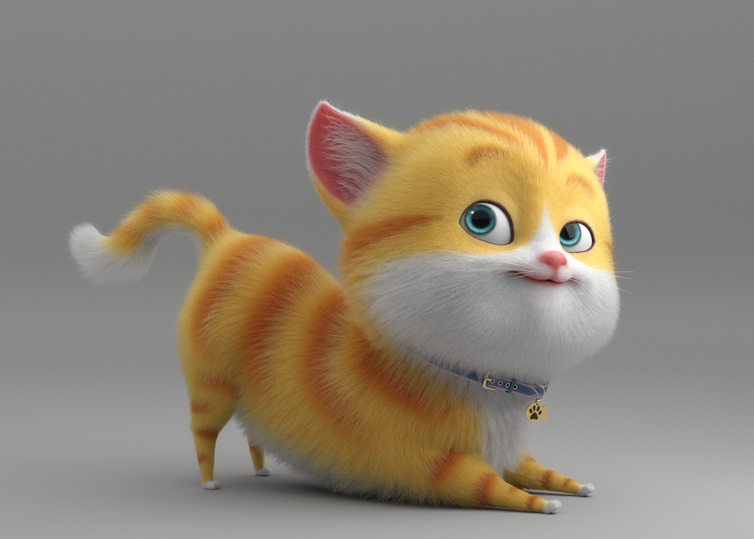 3D cartoon cat rigged model - TurboSquid 1610488