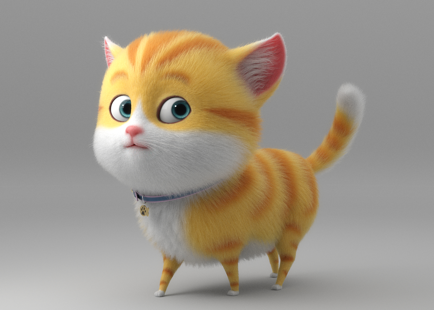 3D cartoon cat rigged model - TurboSquid 1610488