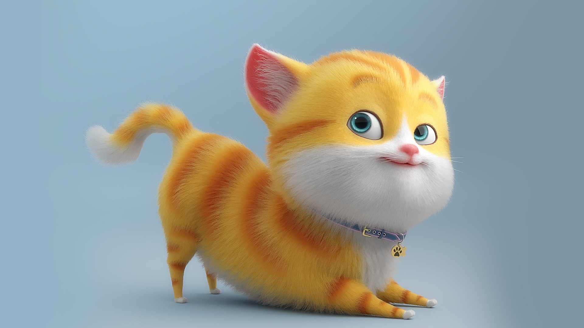 3D Cartoon Cat Rigged Model - TurboSquid 1610488