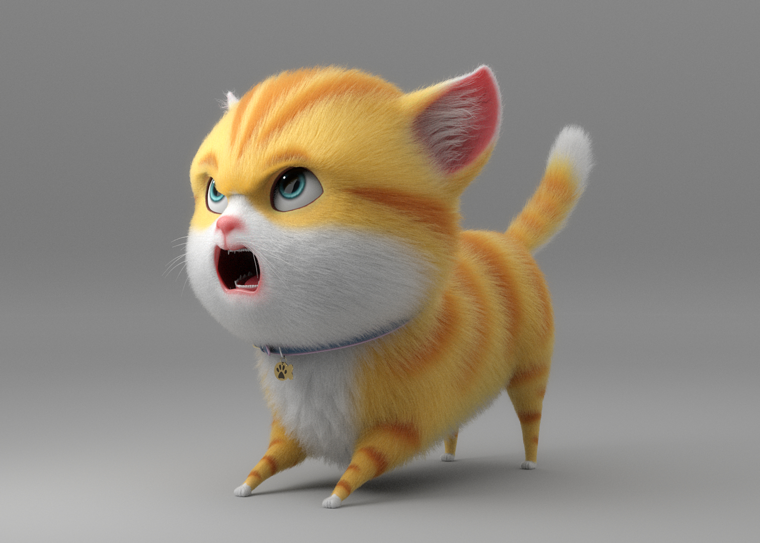 3D cartoon cat rigged model - TurboSquid 1610488