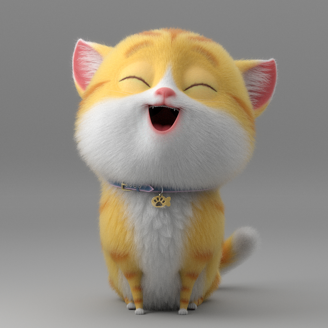 3D cartoon cat rigged model - TurboSquid 1610488