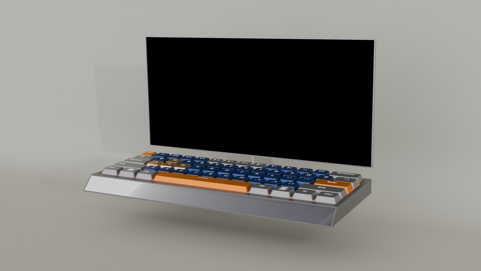 3D Mechanical Keyboard Monitor - TurboSquid 2255957