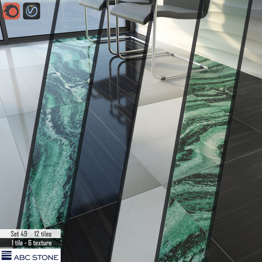 3D Tile Abc Stone Set - TurboSquid 1156890