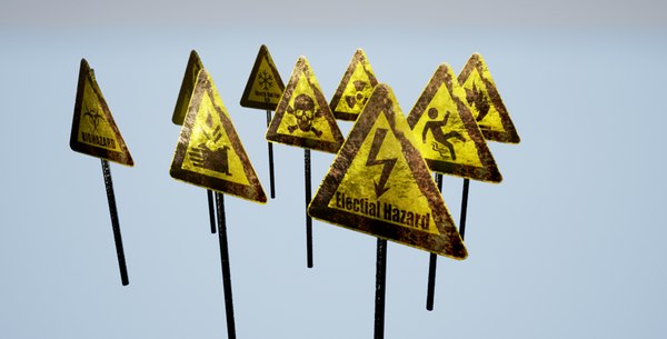 warning signs 3d max