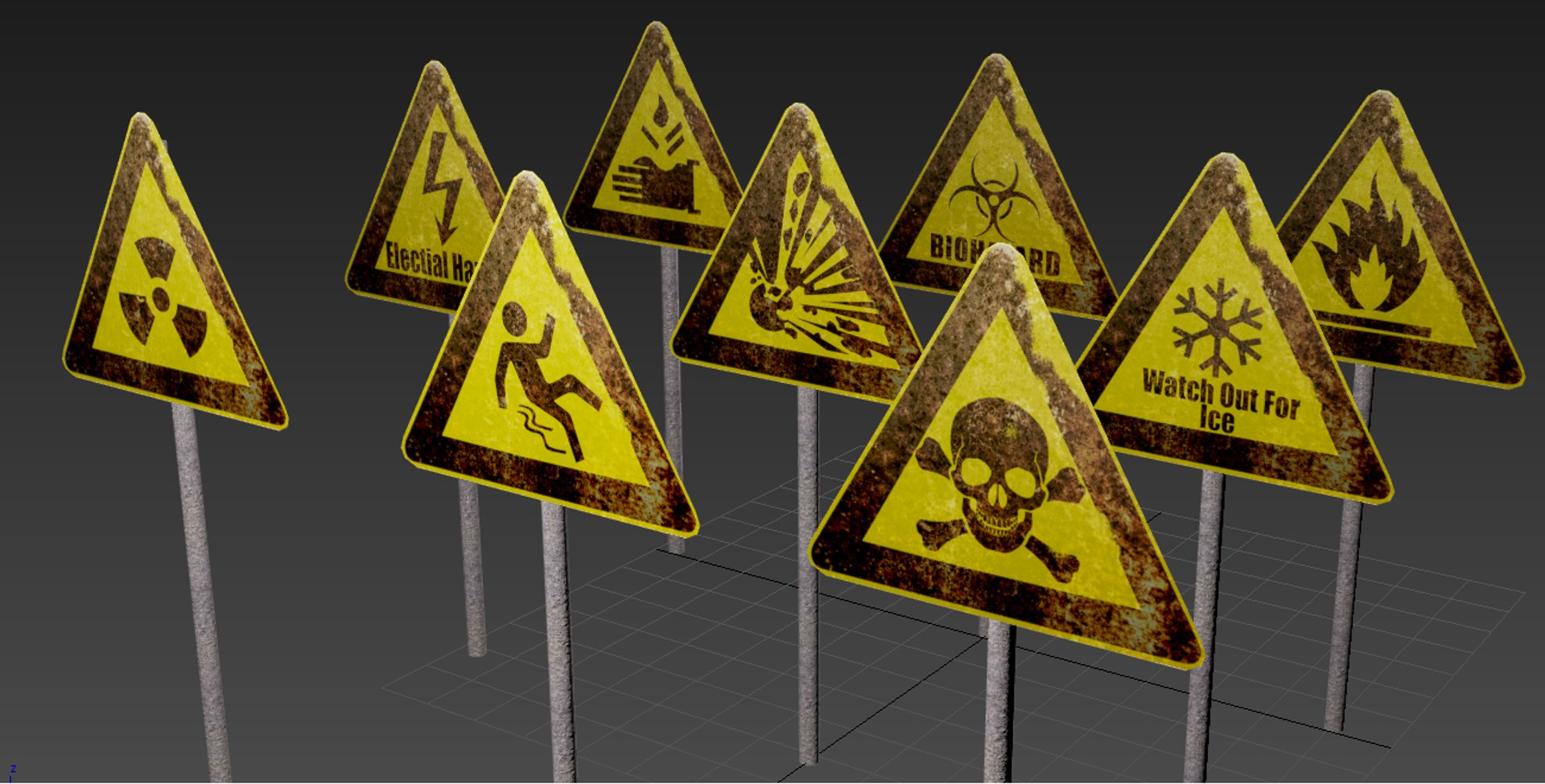 Warning Signs 3d Max