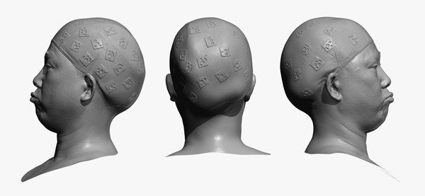 Mei Human Head Chin Raiser AU17 Raw Scan 3D model - TurboSquid 1738349