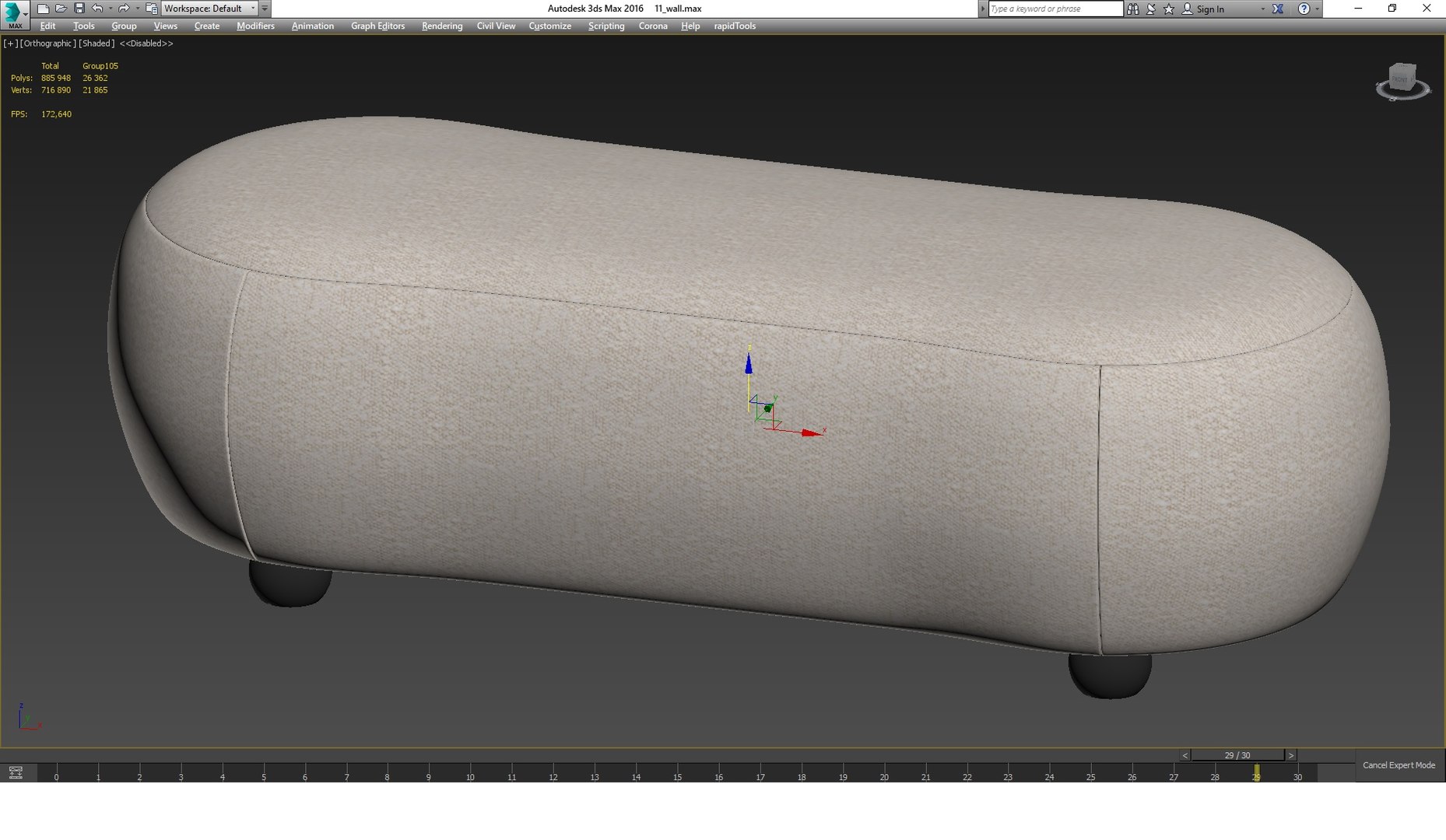 3D Model Adeline Boucle Bench By My Cura Home - TurboSquid 2110242