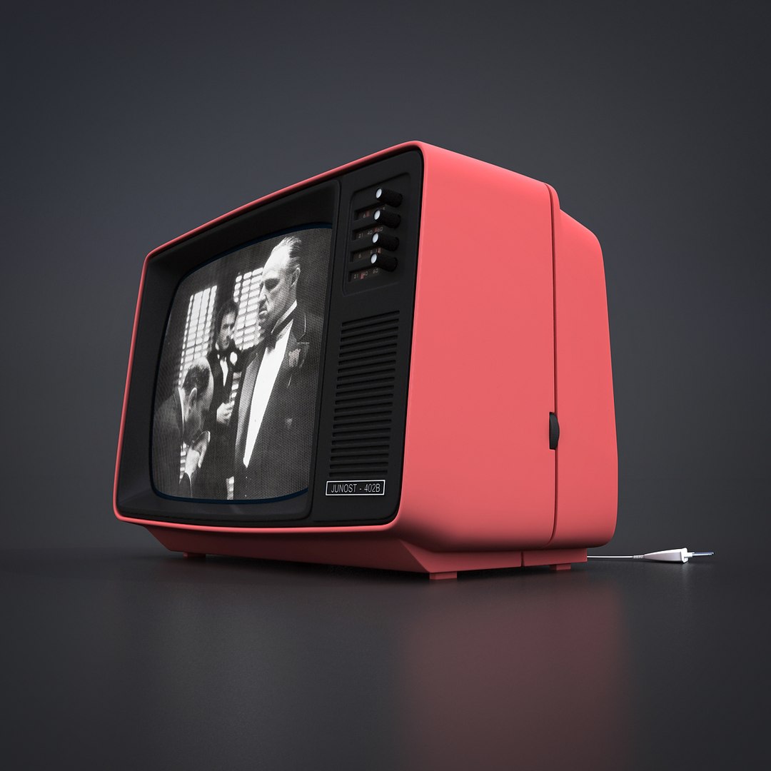 Old Style Retro Tv 3d Model