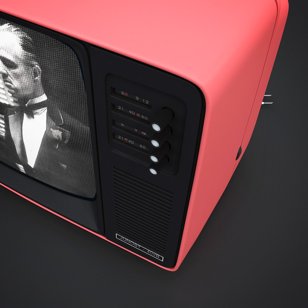 Old Style Retro Tv 3d Model
