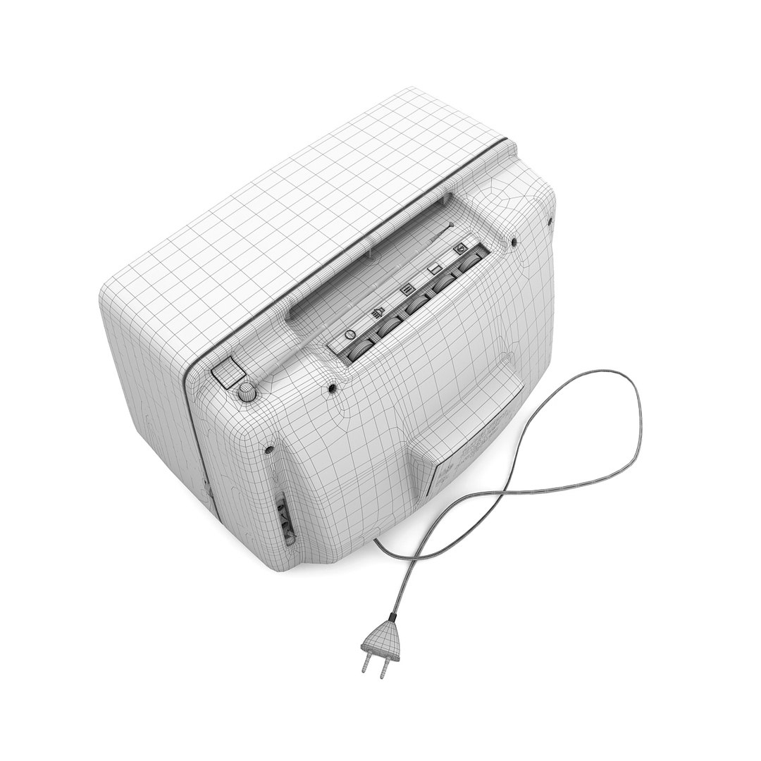 Old Style Retro Tv 3d Model