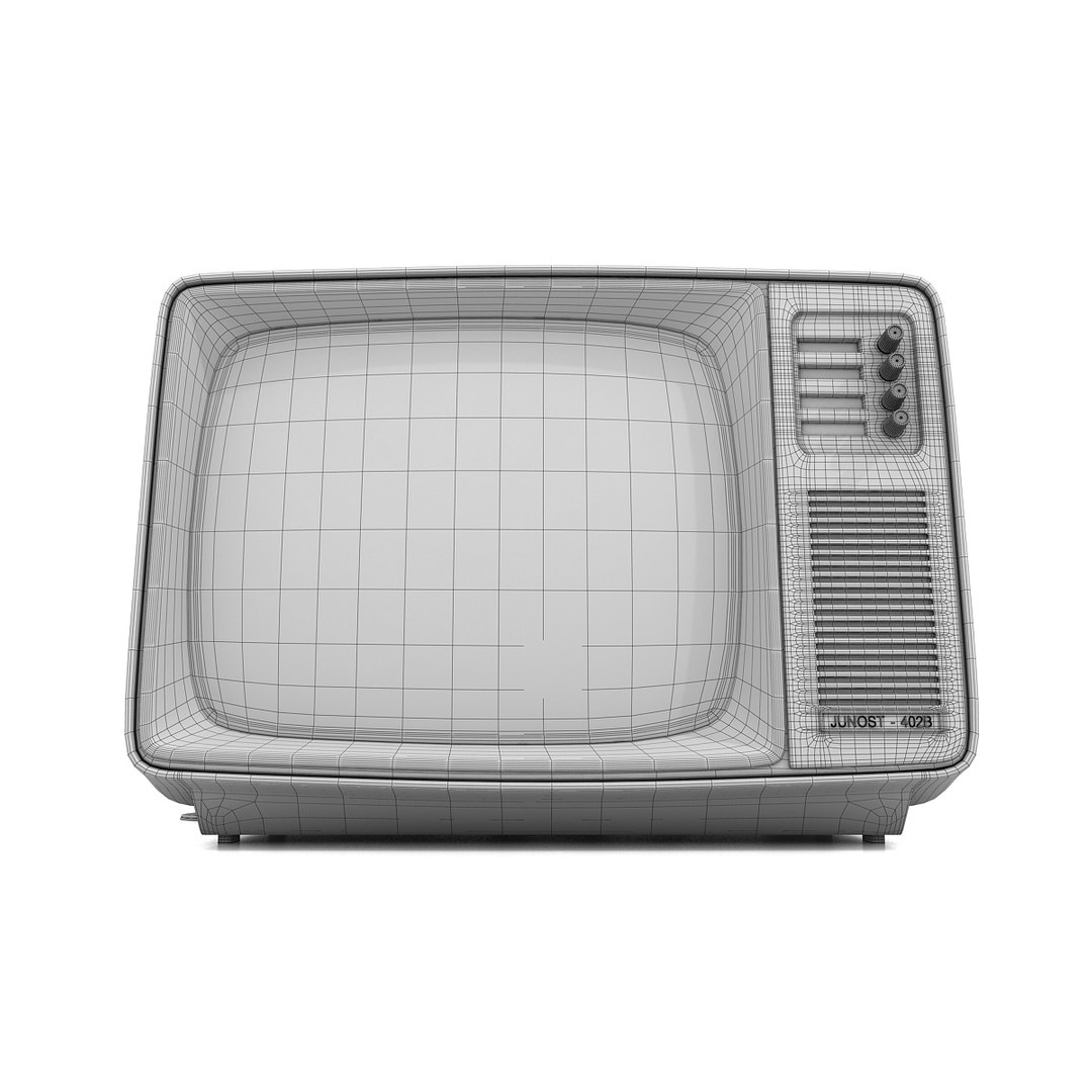 Old Style Retro Tv 3d Model