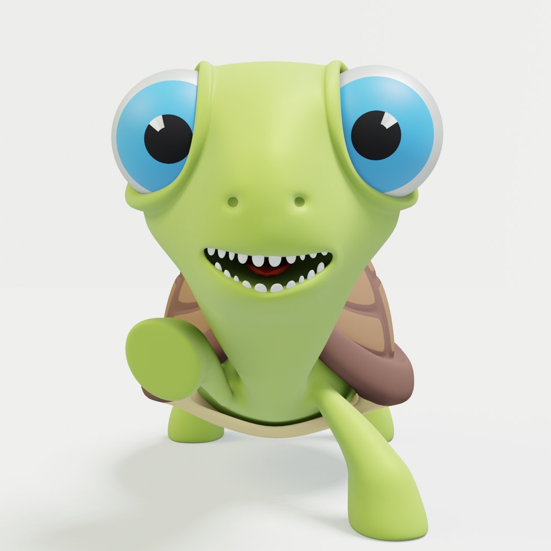 3D Cute Turtle Model - TurboSquid 1799487