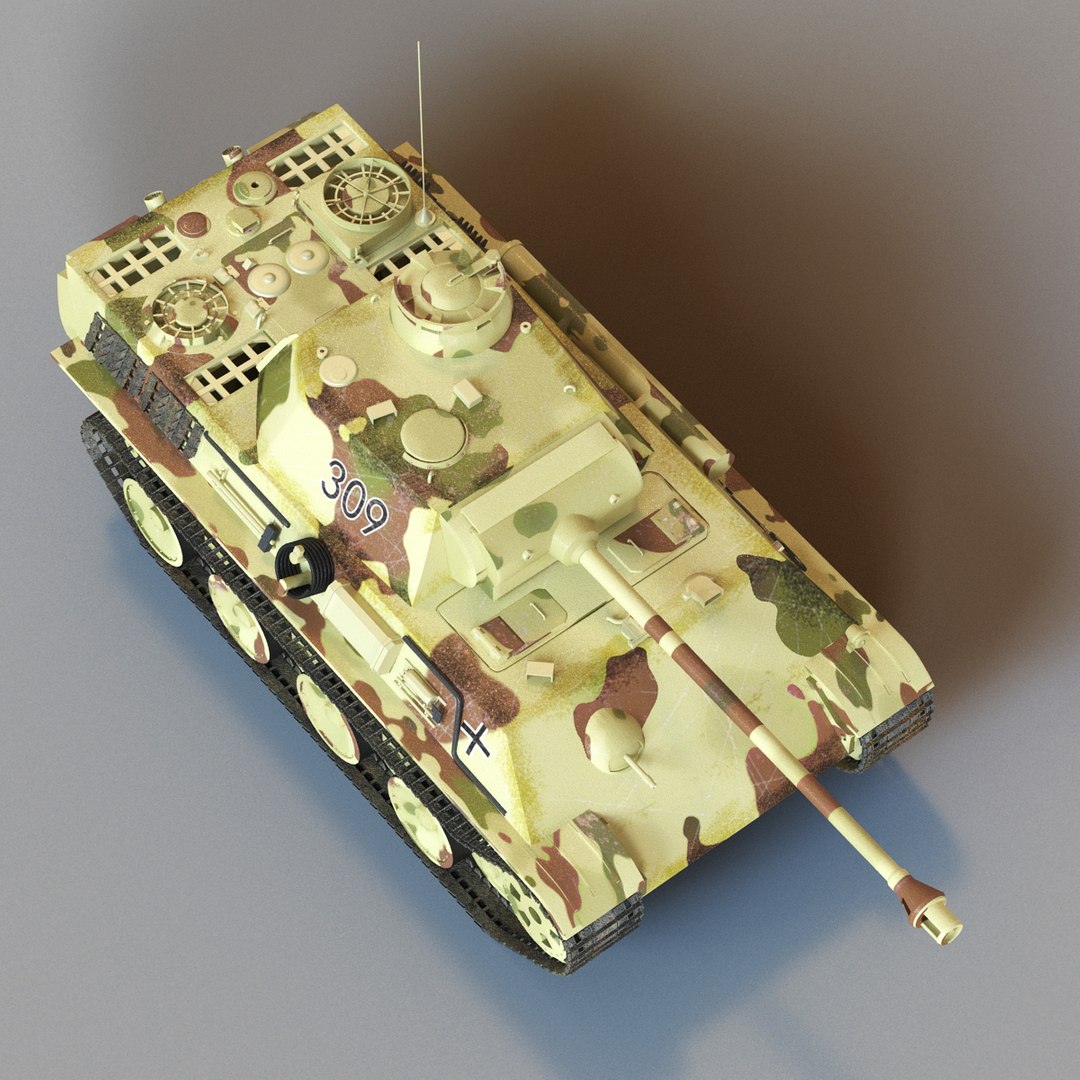 Panzerkampfwagen V Panther 3d Max