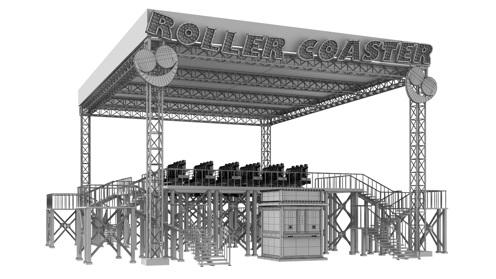 Roller Coaster Platform Building 3D Model - TurboSquid 1921832