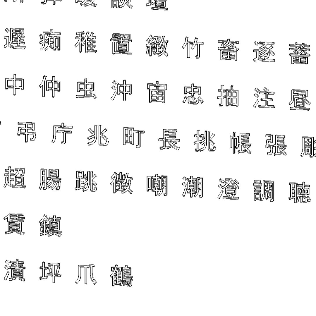 Chinese ms gothic font 3D model - TurboSquid 1190256