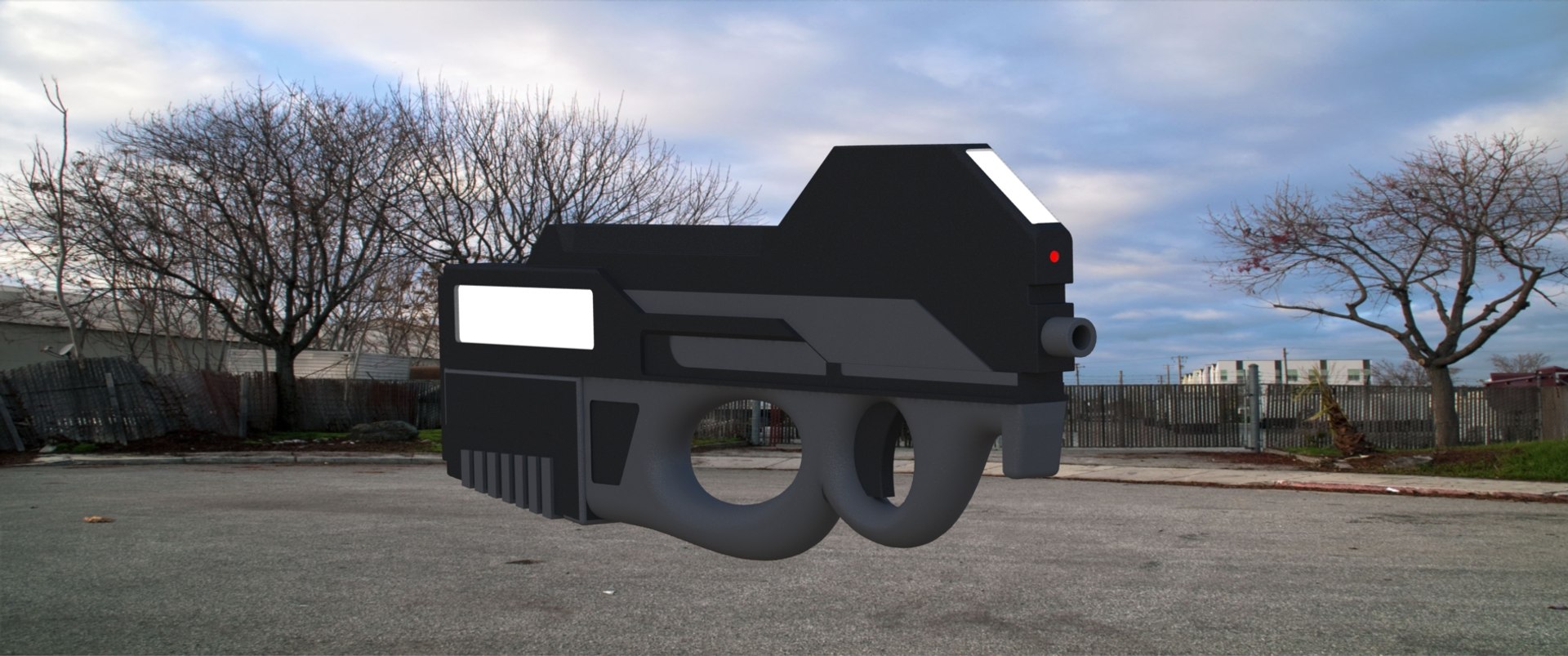 3d concept conceptual gun model