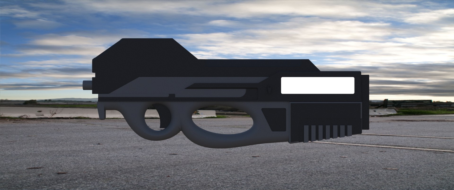 3d concept conceptual gun model
