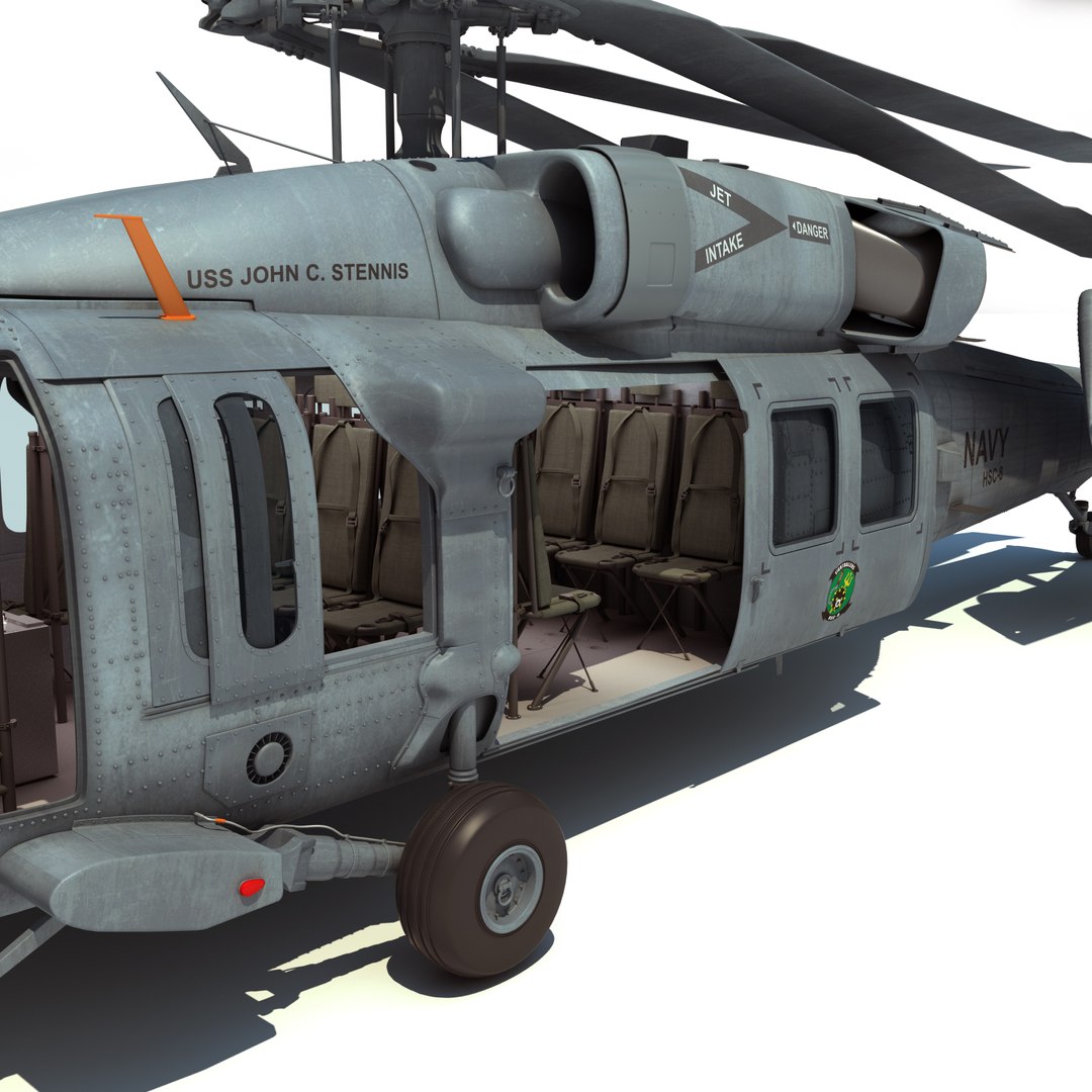 3d Mh-60s Sikorsky Military Helicopter