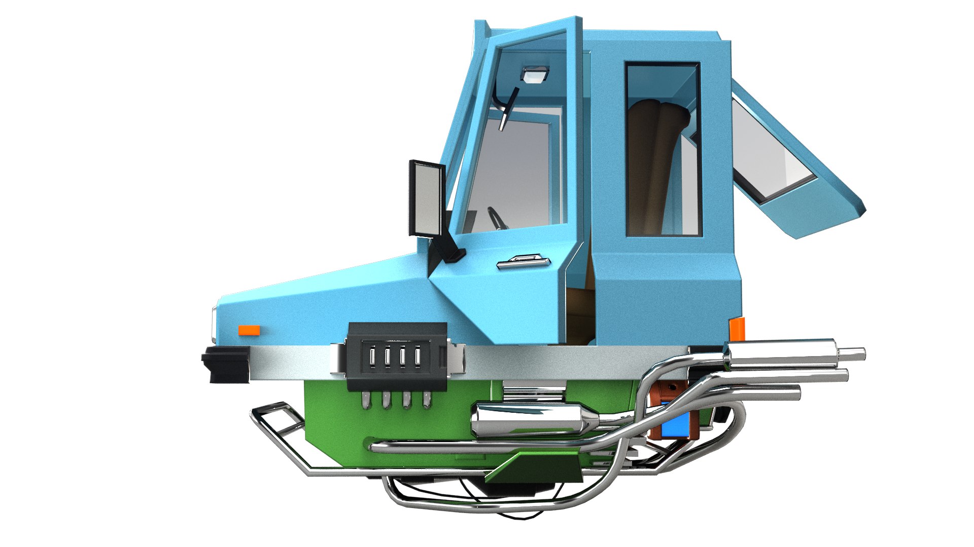 3D Cartoon Hover Car Model - TurboSquid 1422207