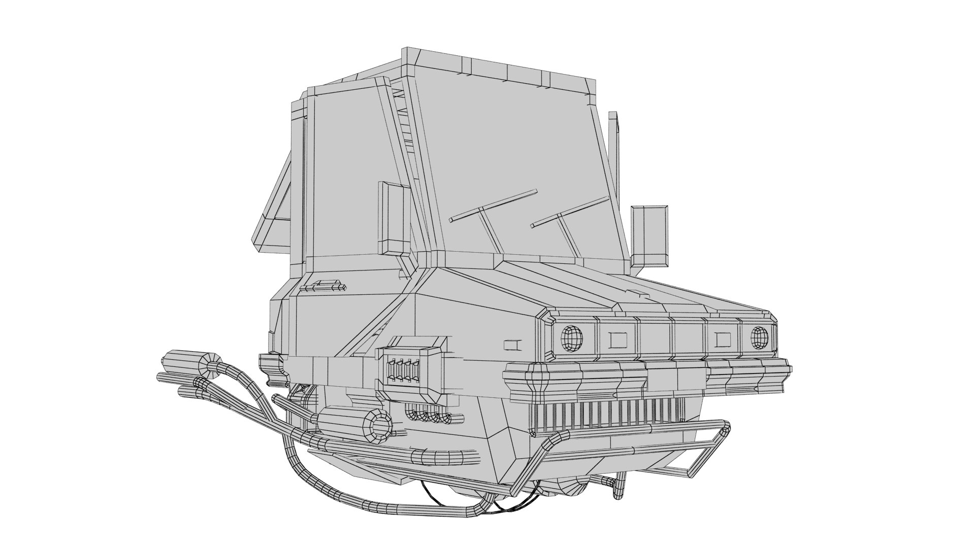 3D cartoon hover car model - TurboSquid 1422207