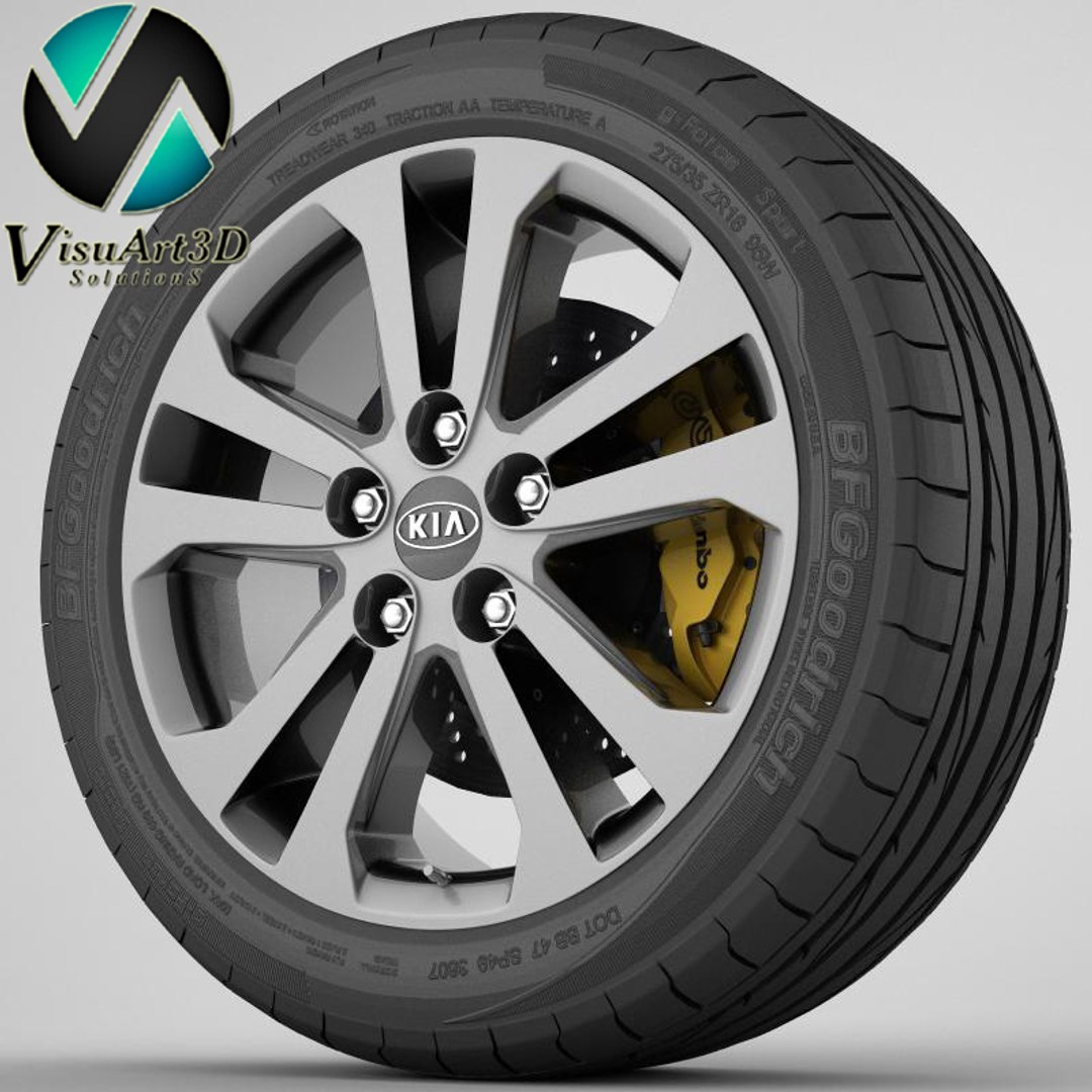 3d Kia Rim Tyre Model
