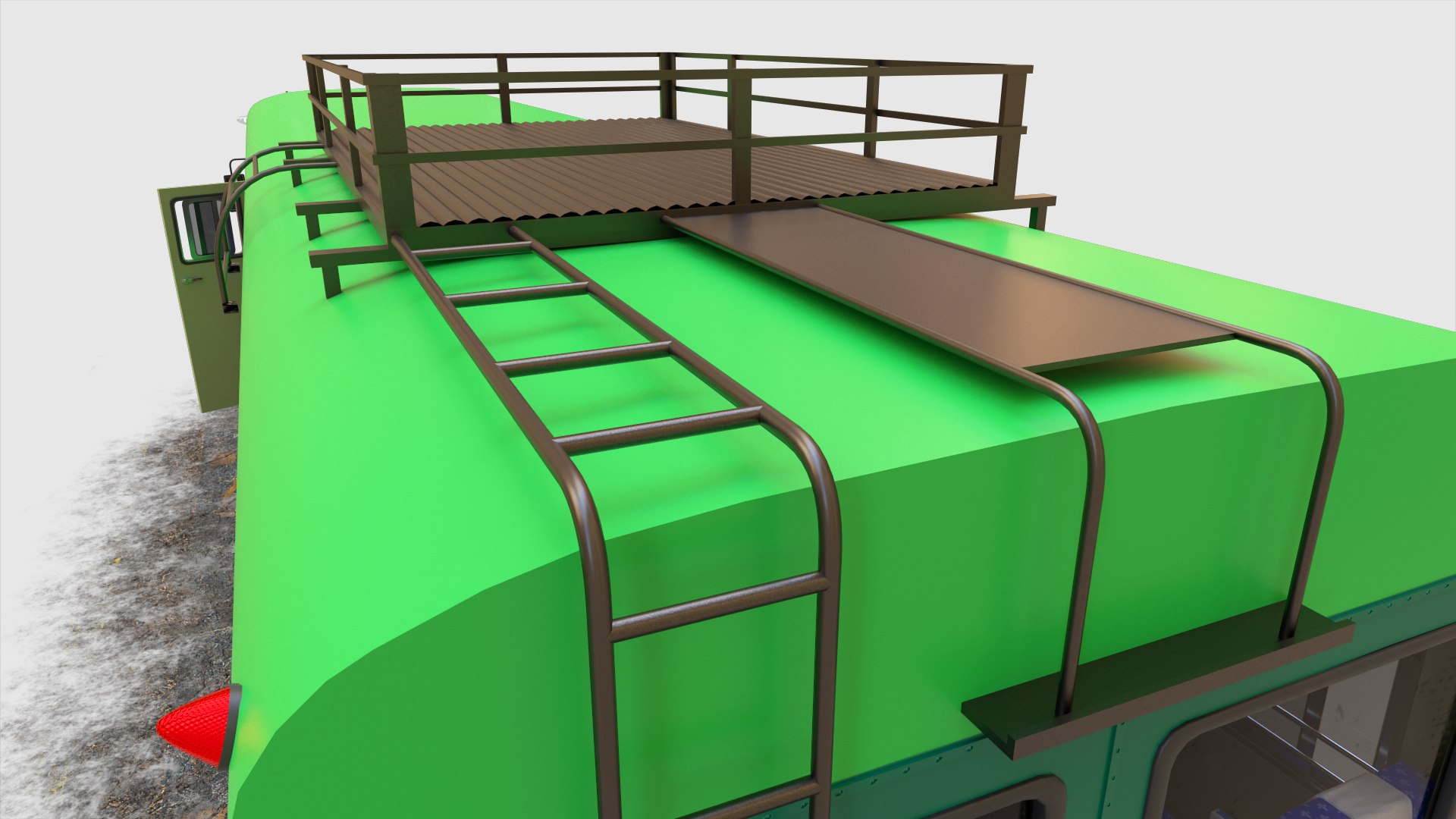 Indian ST Bus V1 Dark Green Light Green 3D Model - TurboSquid 2209718