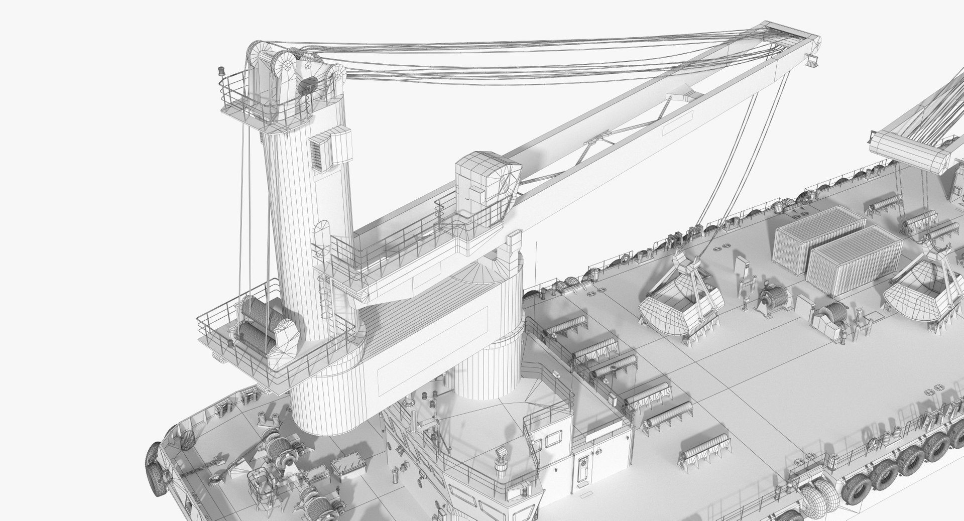 Cargo Ship Cranes 3D Model - TurboSquid 1345076
