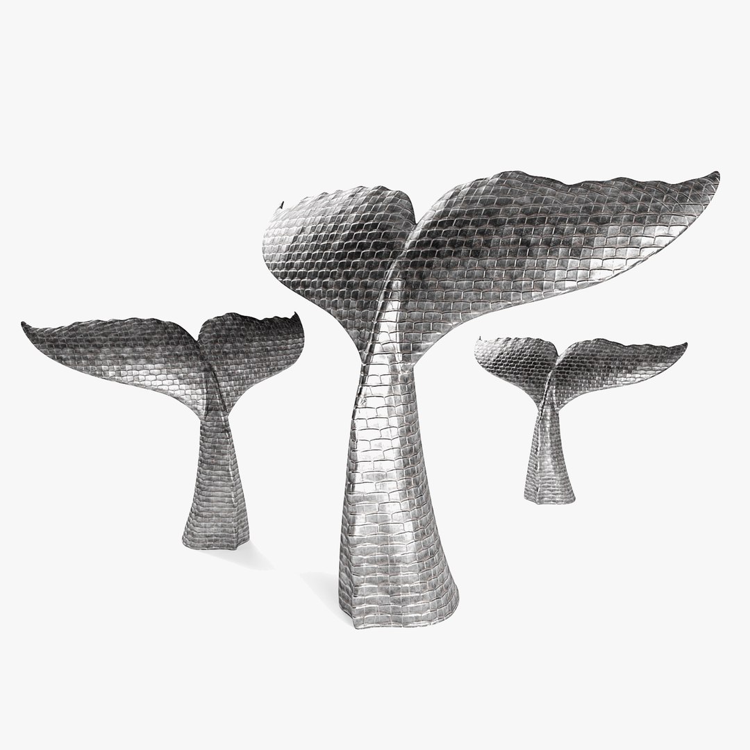Whale Tail Sculpture 3D Model - TurboSquid 1945372