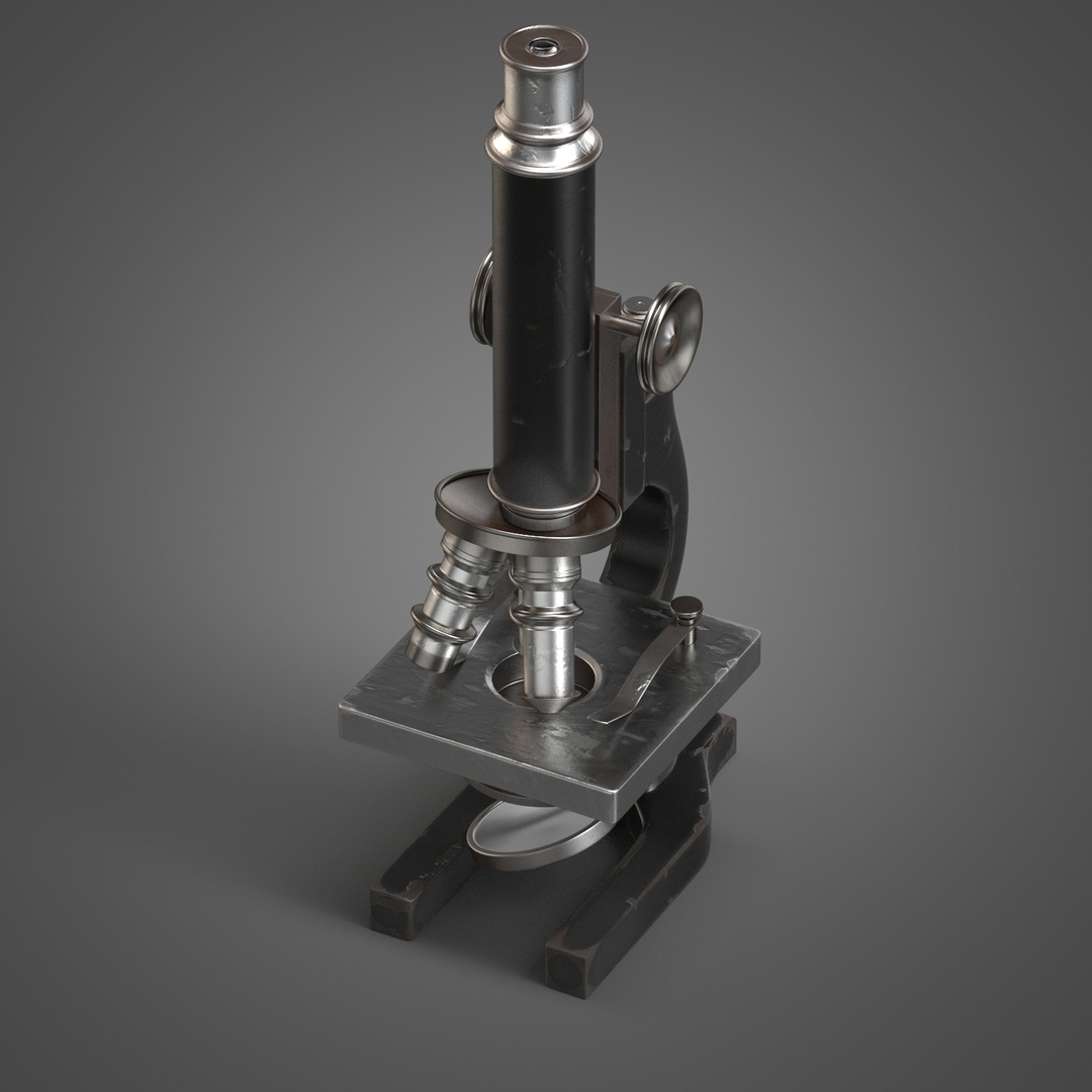 Vintage Microscope 3d Model
