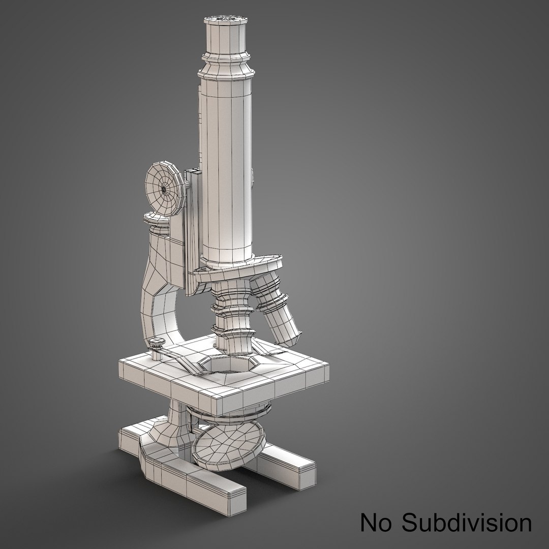 Vintage Microscope 3d Model