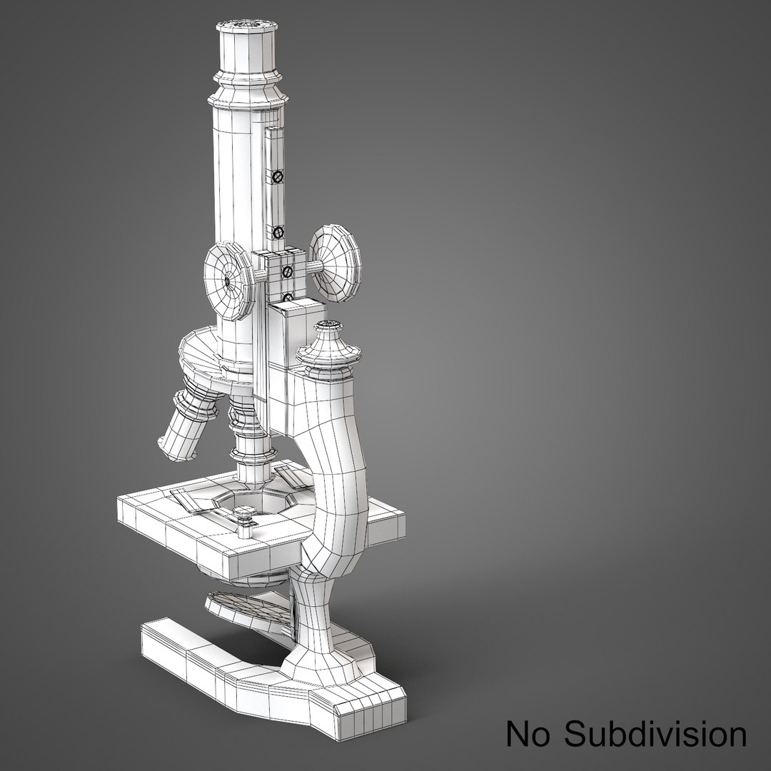 Vintage Microscope 3d Model