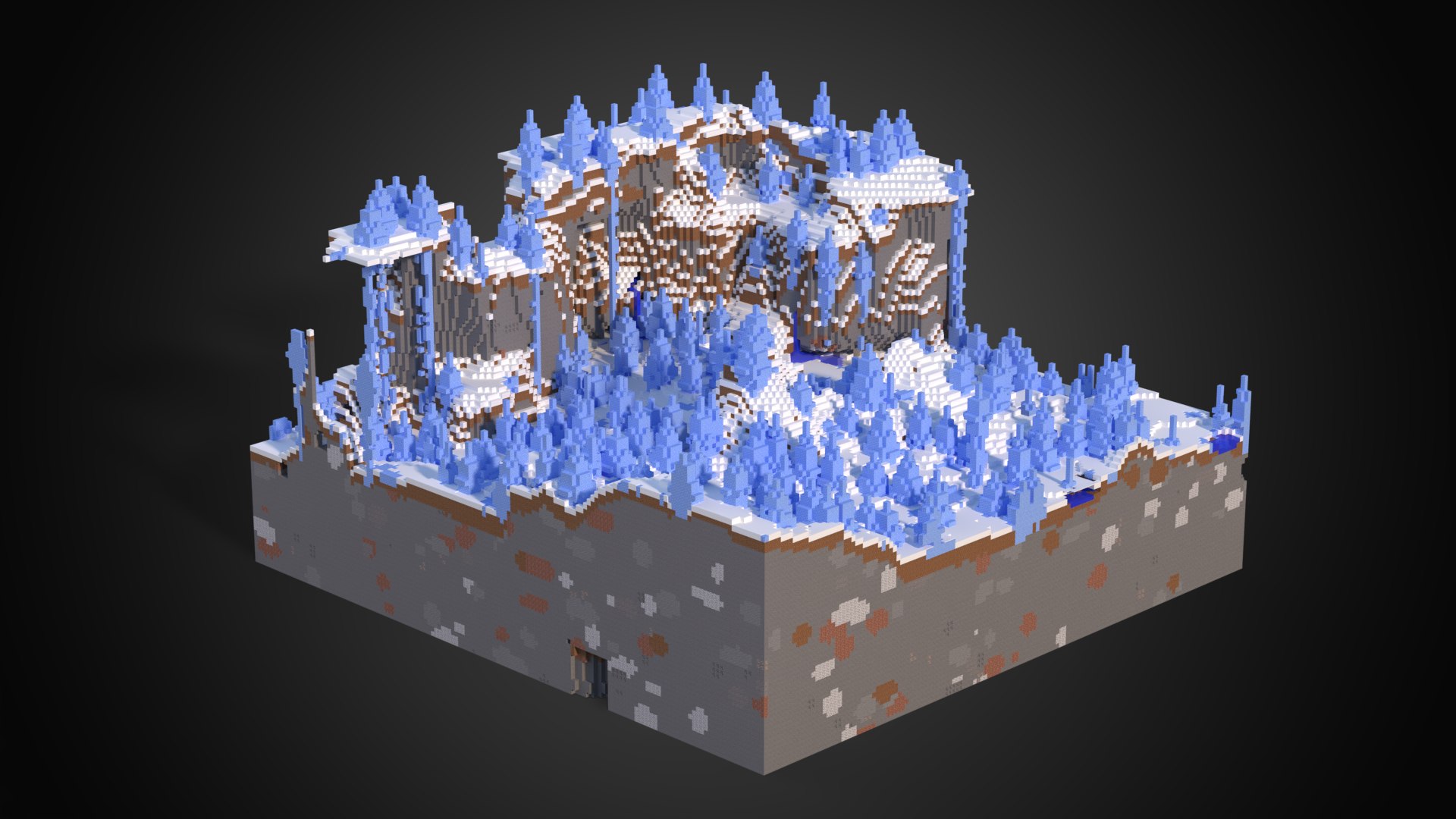 Minecraft Ice Spikes Biome Small 3D model - TurboSquid 1720632