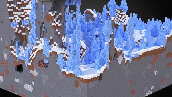 Minecraft Ice Spikes Biome Small 3D model - TurboSquid 1720632