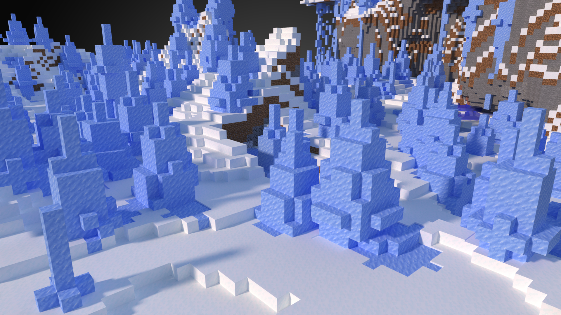 modelo 3d Minecraft Ice Spikes Biome Pequeño - TurboSquid 1720632