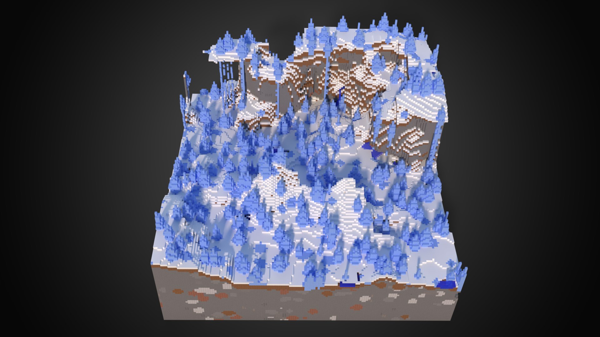 Minecraft Ice Spikes Biome Small 3D model - TurboSquid 1720632