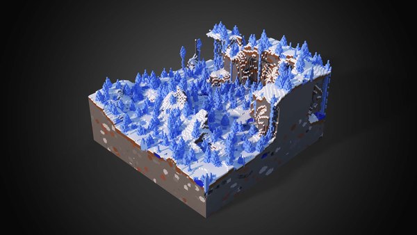 Minecraft Ice Spikes Biome Small 3D model - TurboSquid 1720632