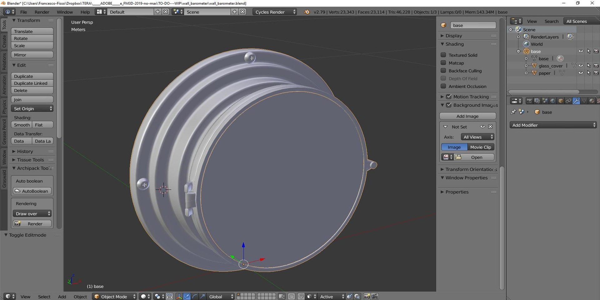 3D Model Wall Barometer - TurboSquid 1361661